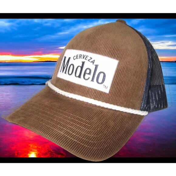 Modelo | Accessories | Modelo Cerveza Corduroy Mesh Snapback Trucker ...